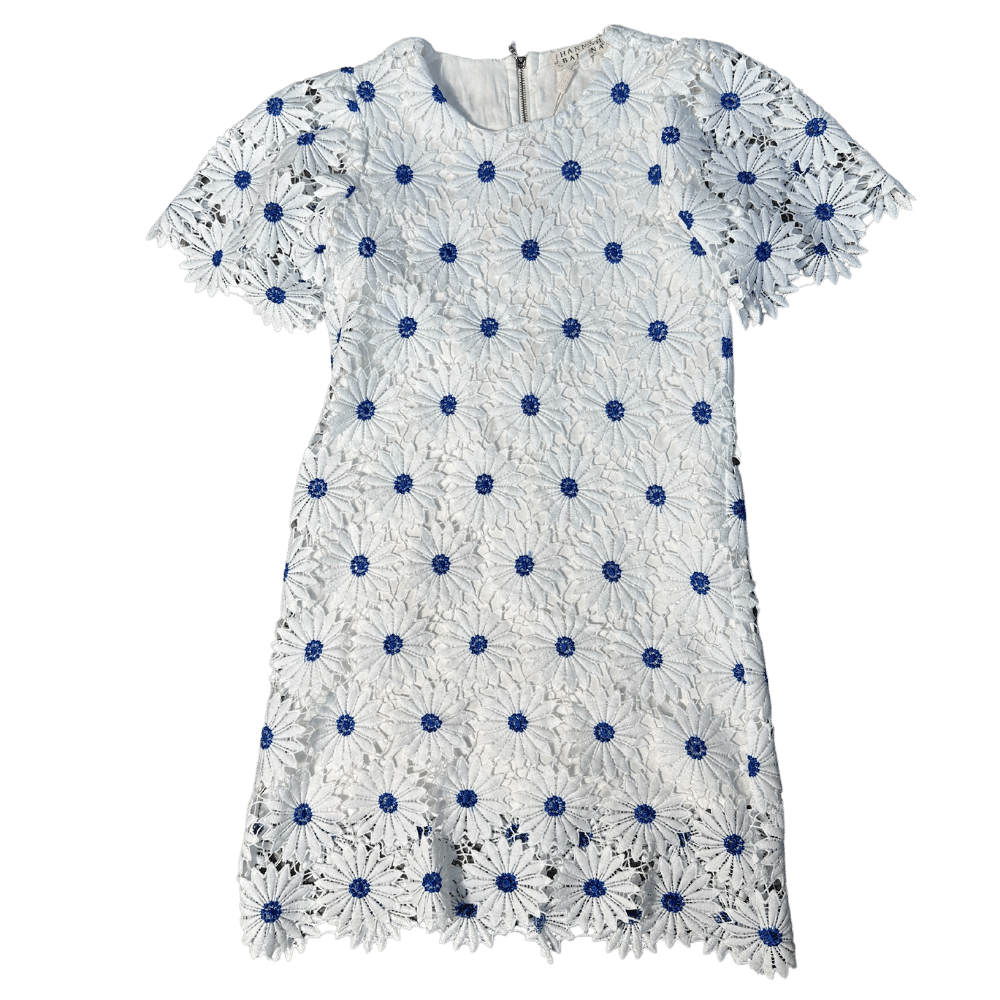 Hannah Banana Floral Crochet Shift Dress | Jade Tank-Springfield, MO